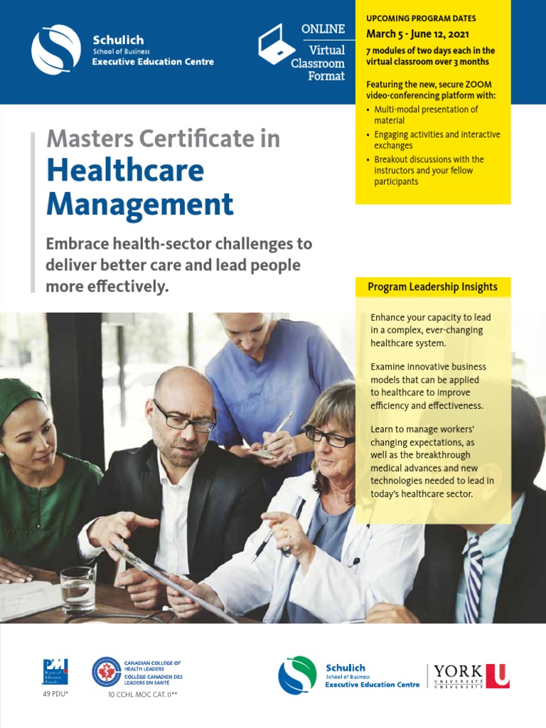 Masters in Healthcare Management Program | PDF | Leadership | Emotional ...