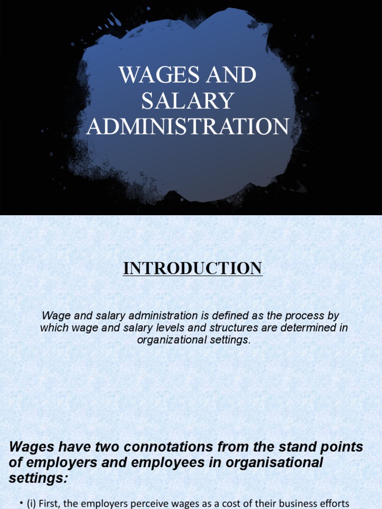 Wages and Salary Administration | PDF | Wage | Employment
