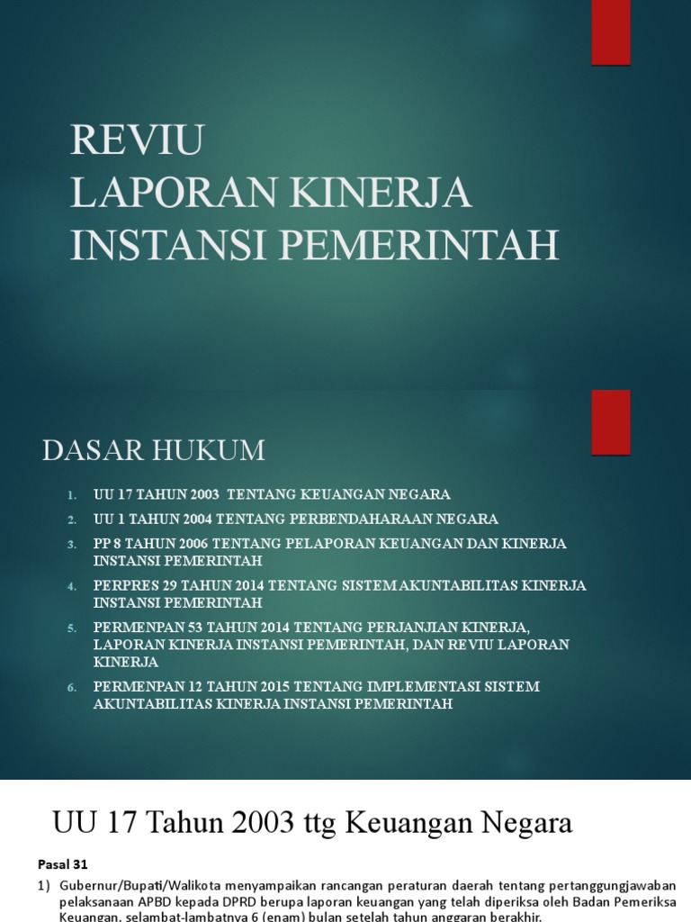 Reviu Laporan Kinerja | PDF