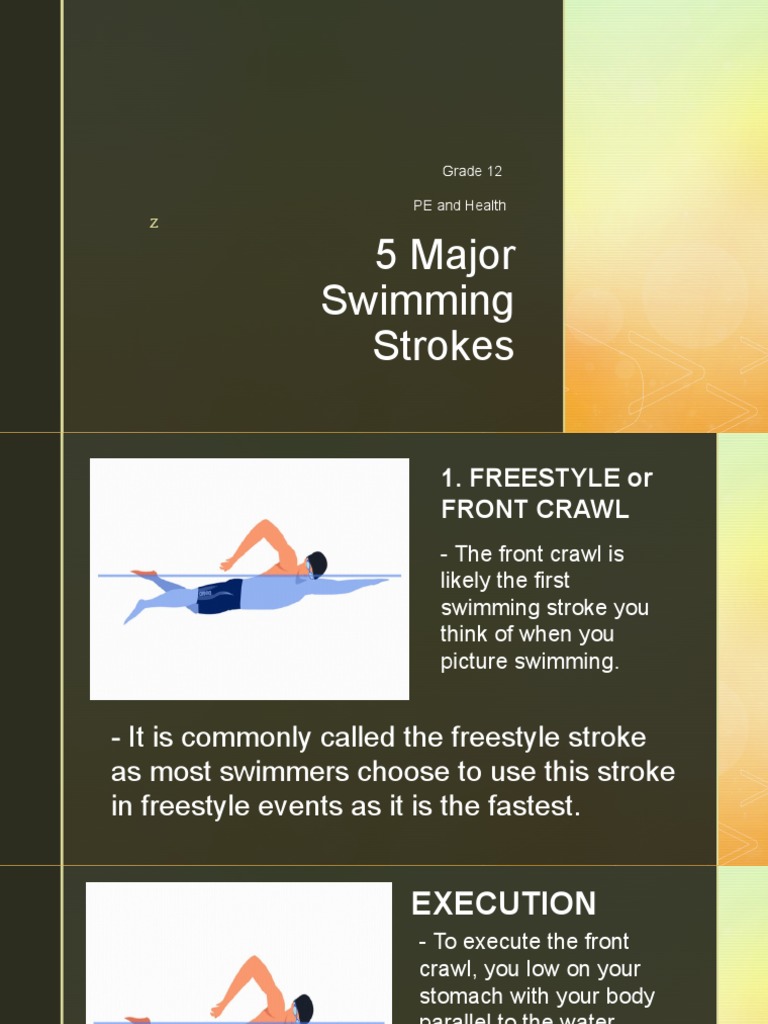 5 Major Swimming Strokes Explained | PDF | Bathing | Swimming