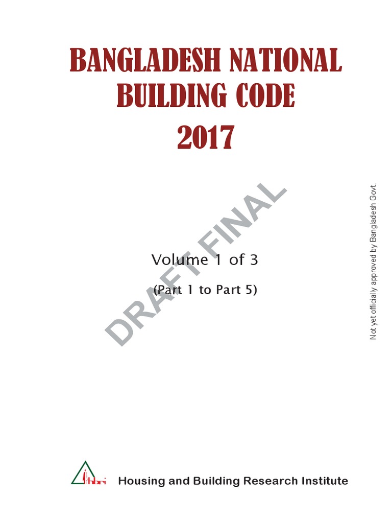 BNBC 2017 Volume 1 Draft | PDF | Building Code | Bangladesh