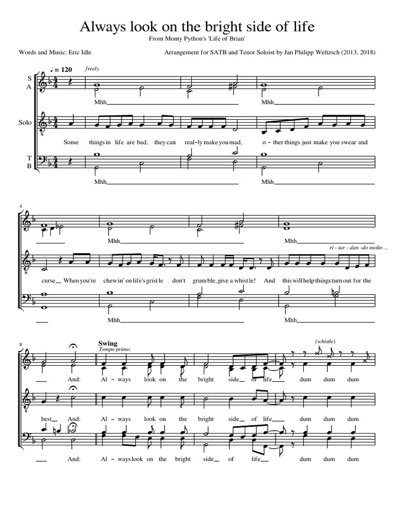 Always Look On The Bright Side of Life - MSCZ | PDF | Monty Python