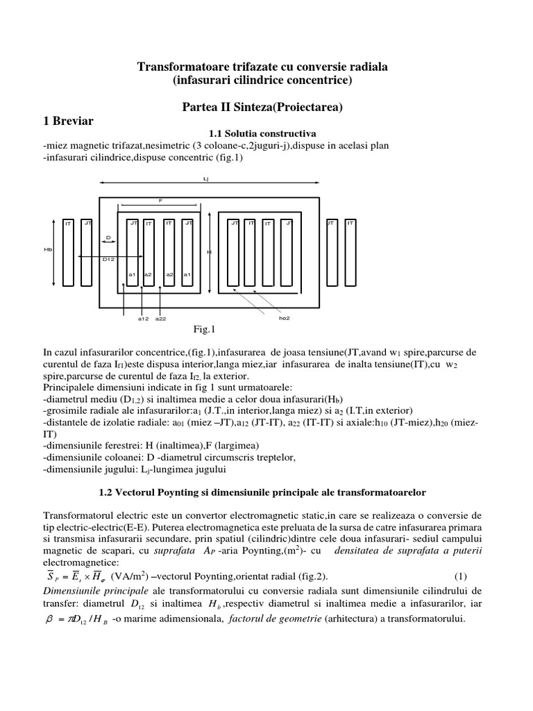 Transformatorul, Sinteza Optimala, Partea 1 | PDF