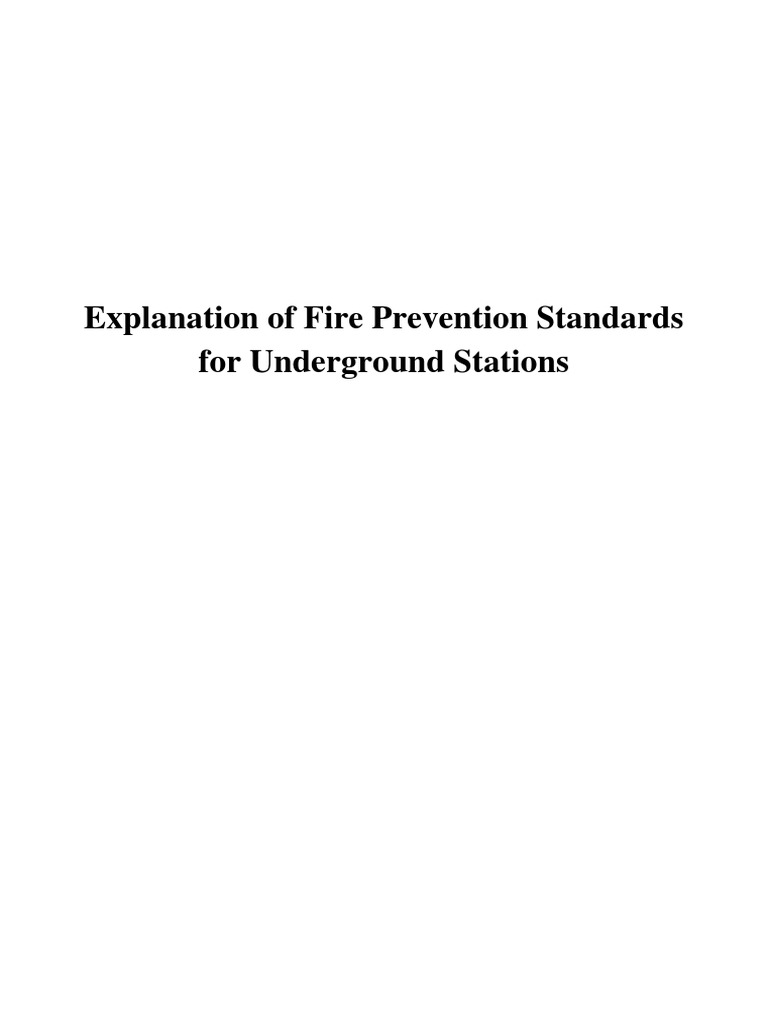 Explanation of Fire Prevention Standards (MLIT) | PDF | Rapid Transit ...