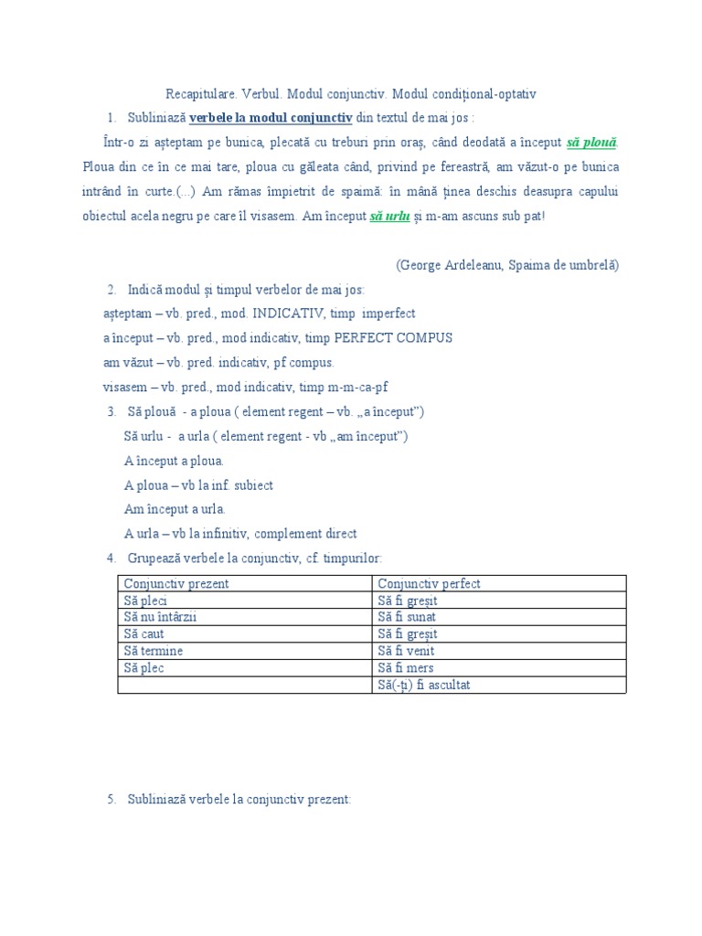 Modul Conjunctiv | PDF