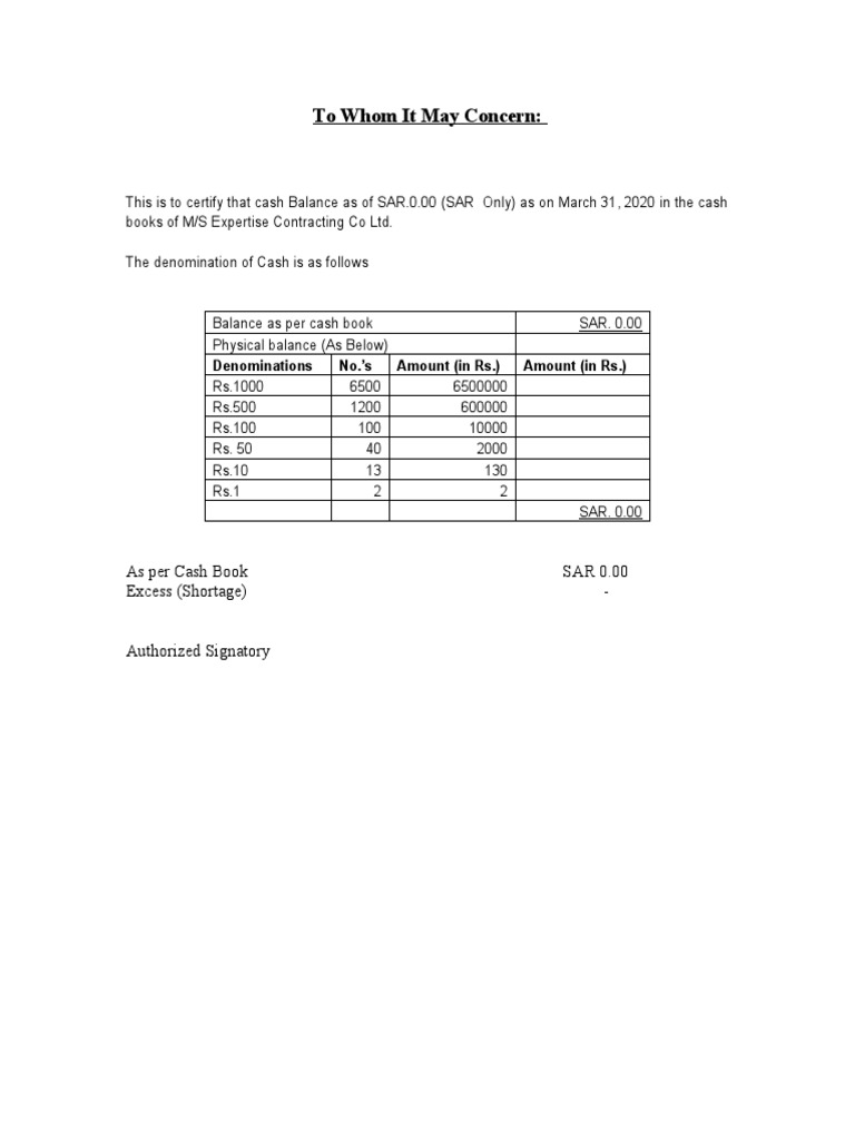 Cash Certificate Year End | PDF