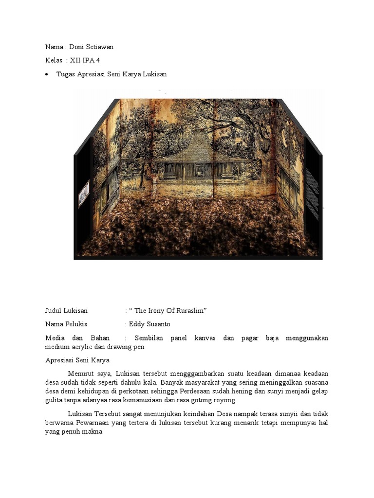 Doni Setiawan Apresiasi Seni Karya Lukisan Senbud XII IPA 4 | PDF | Seni