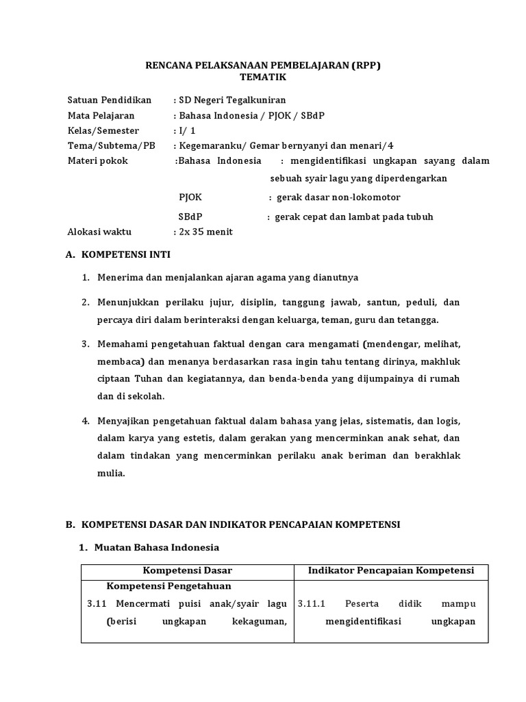 RPP Tema 2 Sub2 pb4 Siap | PDF