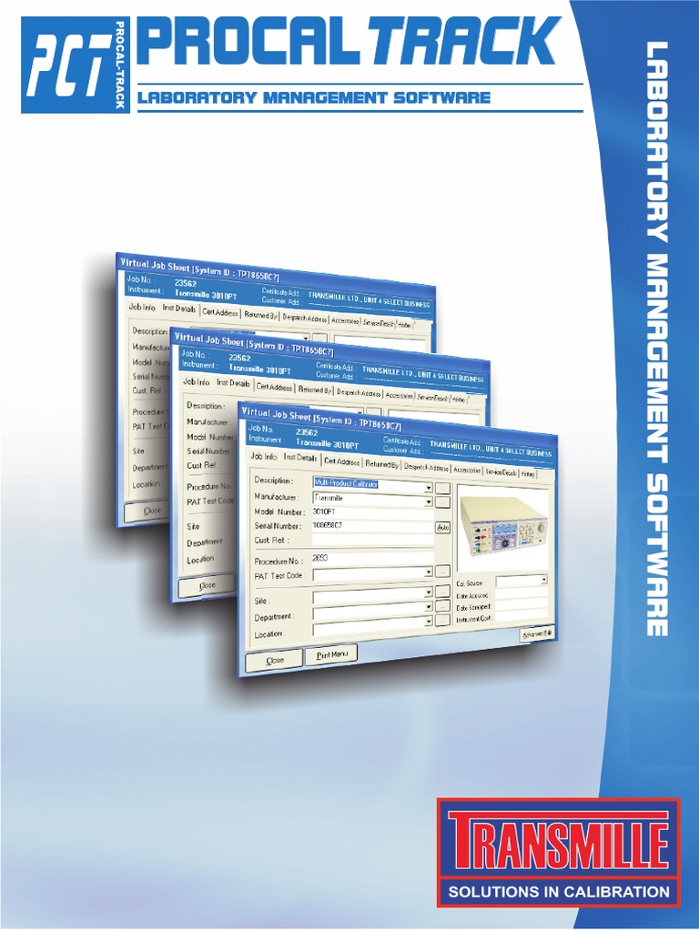 ProCal Track Manual | PDF | Databases | Calibration