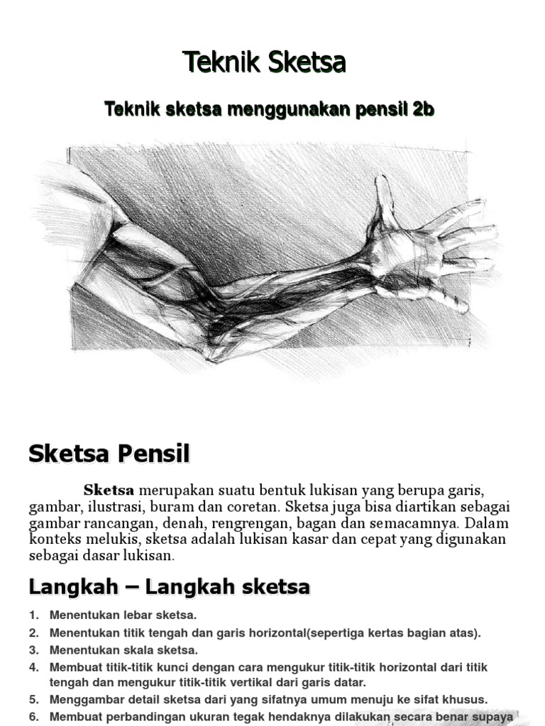 Teknik Dasar dan Langkah Sketsa | PDF