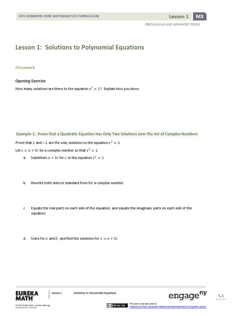 Precalculus m3 Student Materials | PDF | Factorization | Complex Number