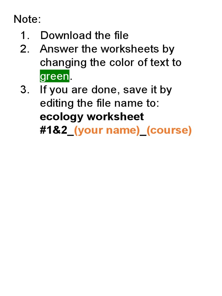 Ecology Worksheets and Answer Key | PDF | Food Web | Ecosystem