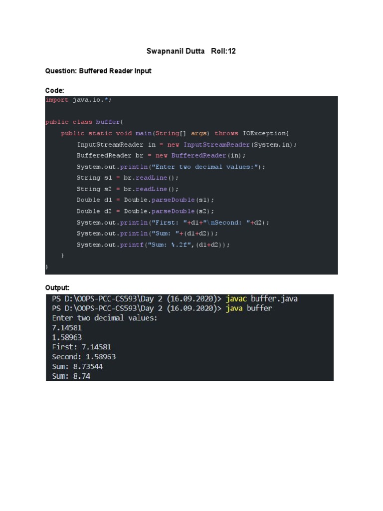 Swapnanil Dutta 12 (Lab Day 2) | PDF | Computer Programming | Computer ... Swapnanil Dutta 12 (Lab Day 2) | PDF | Computer Programming | Computer ...