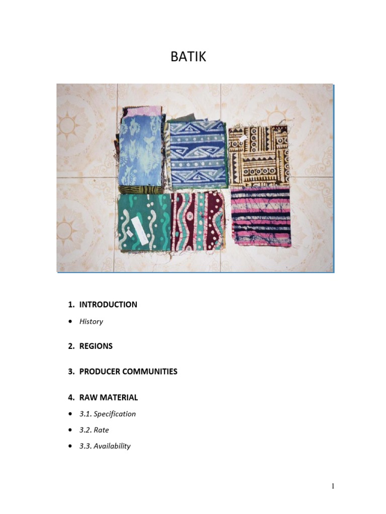 Batik: Crafting Techniques and History | PDF | Dyeing | Textiles