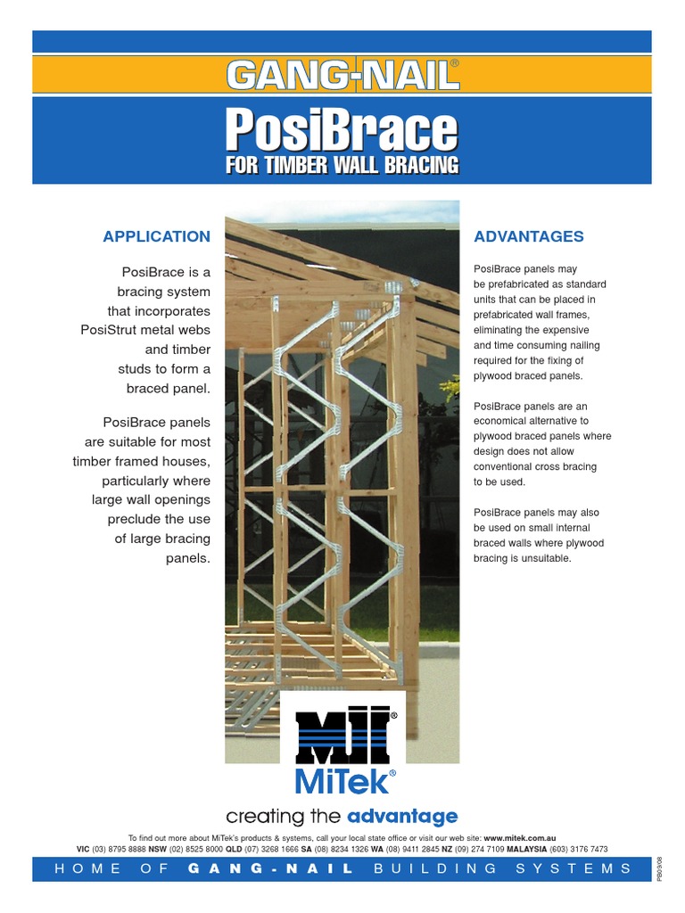 Posi Brace | PDF | Wall | Framing (Construction)