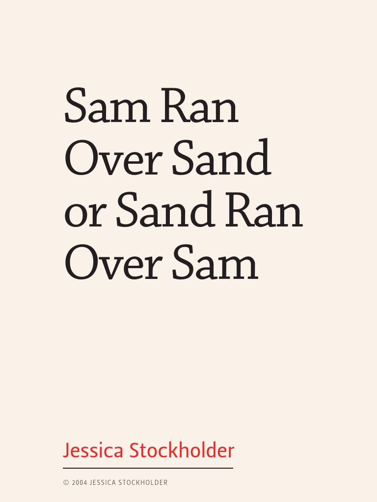 Sam Ran Over Sand or Sand Ran Over Sam: Rethinking Character | PDF | Nature