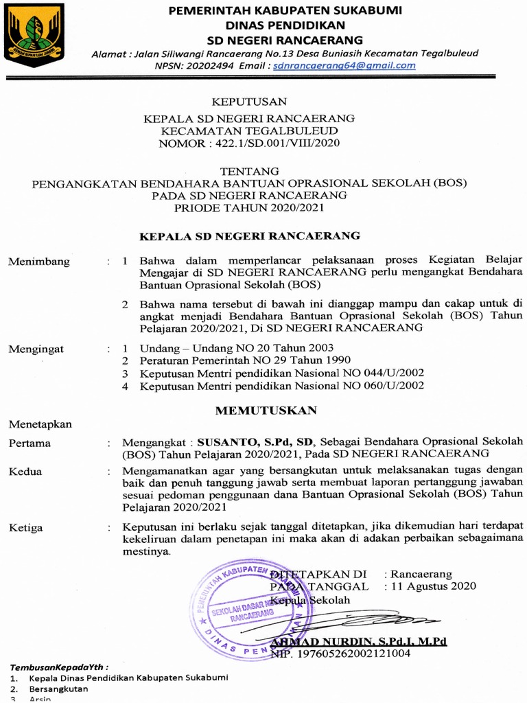 SK Bend Bos 2020 | PDF