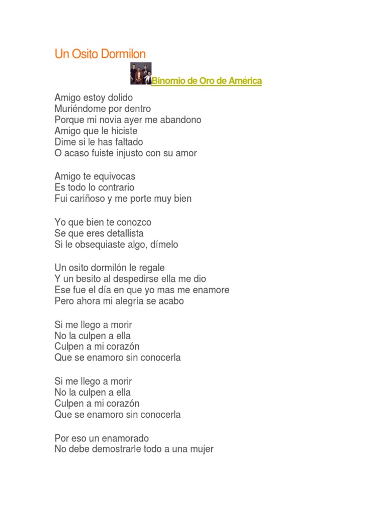 Un Osito Dormilon | PDF