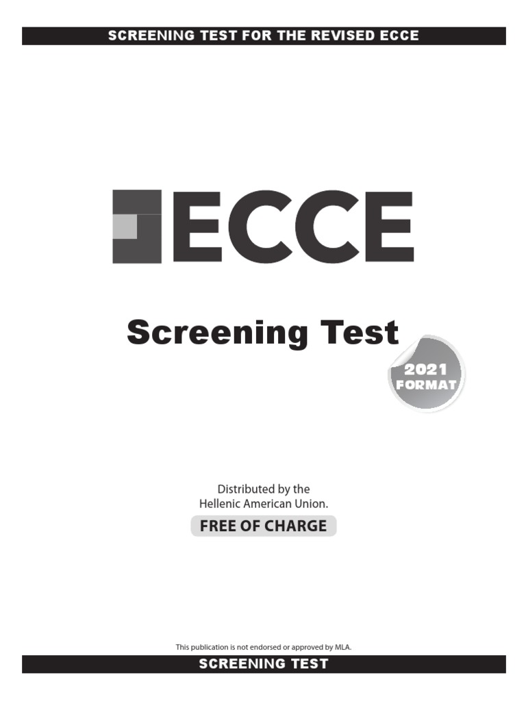 Screening Test For The Revised Ecce | PDF | Sharks | Test (Assessment)
