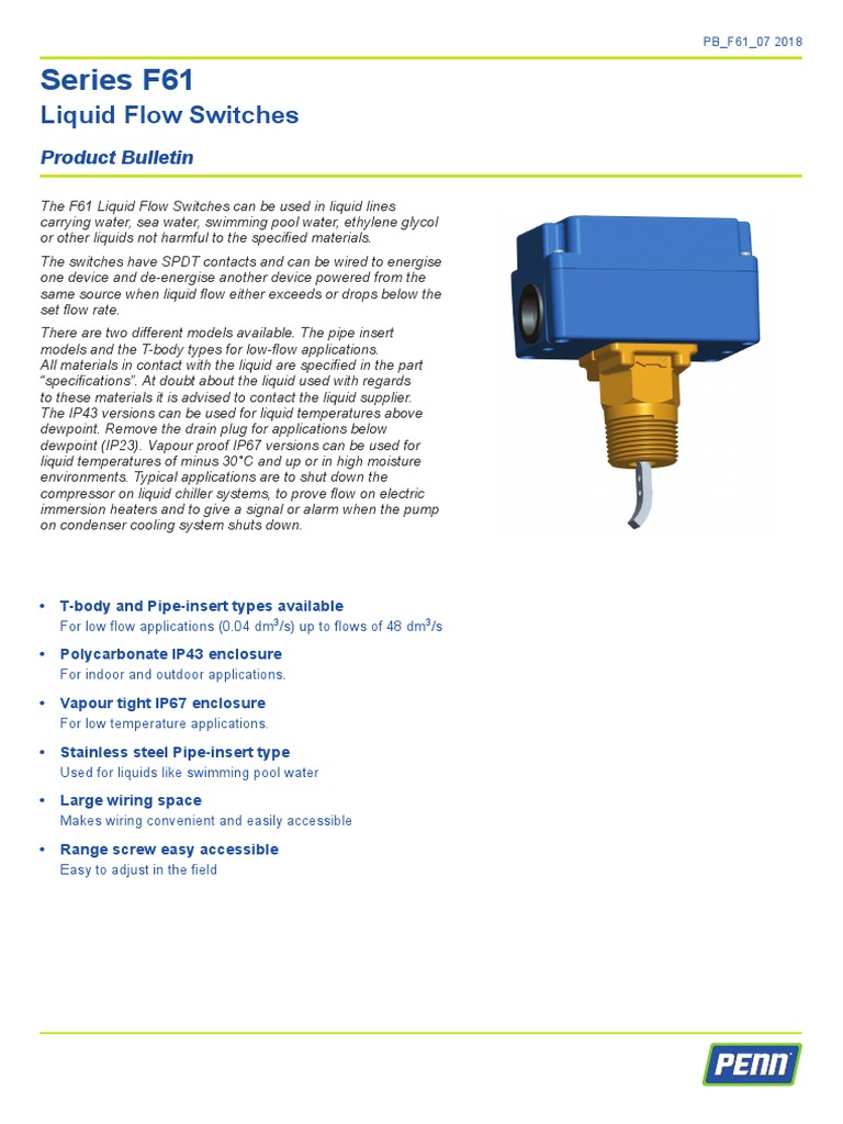 F61TB-9104 - F61 - Product Bulletin - 07 2018 - EN | PDF | Flow ...