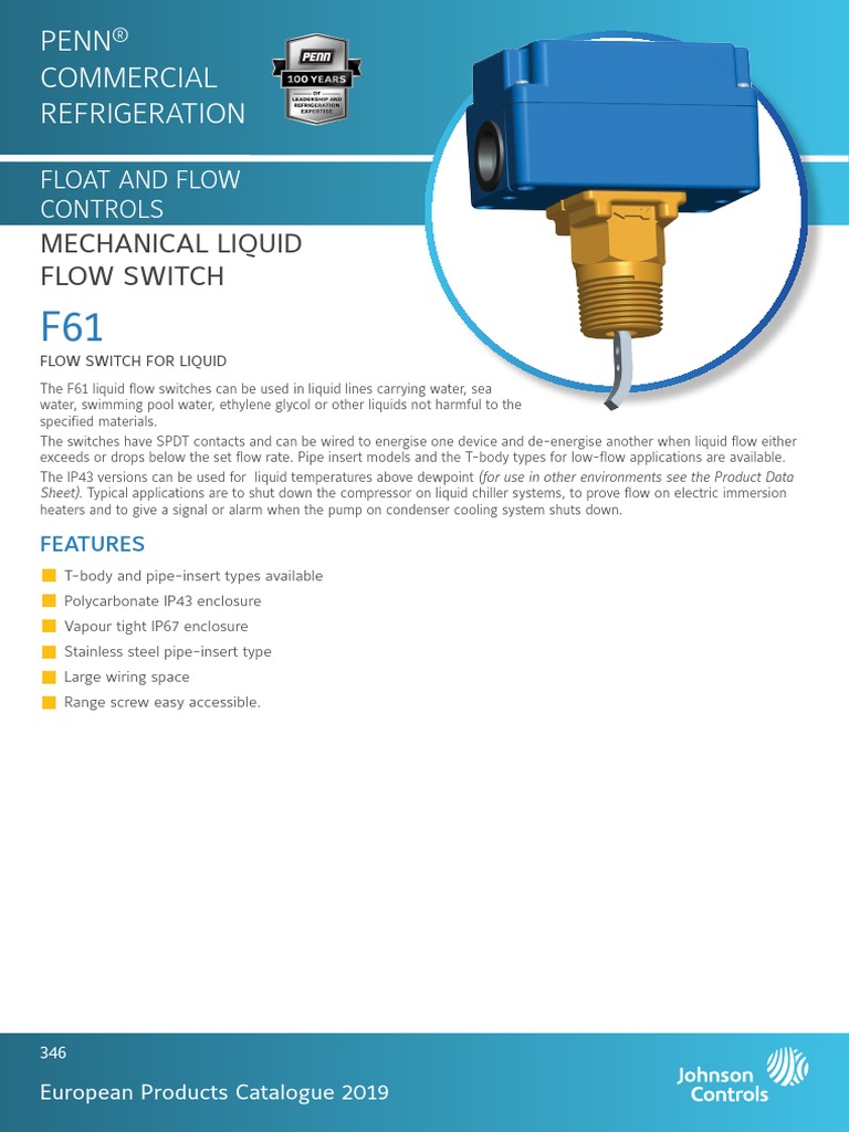 Mechanical Liquid Flow Switch: Penn Commercial Refrigeration | PDF ...
