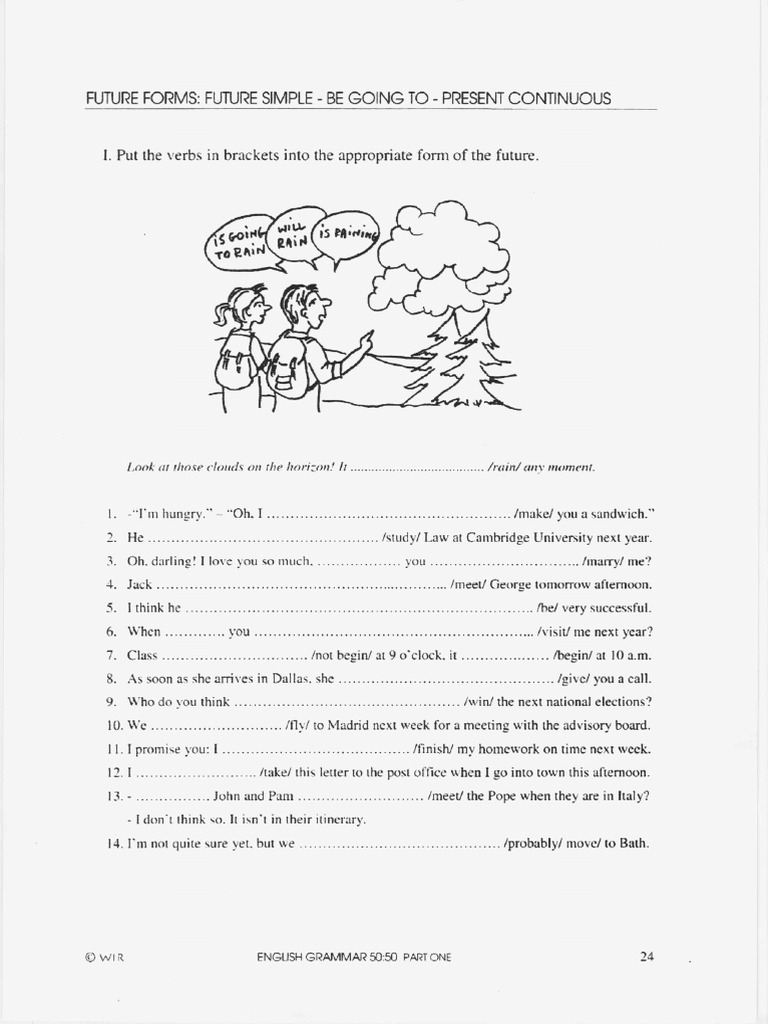 Future Tenses Exercises | PDF