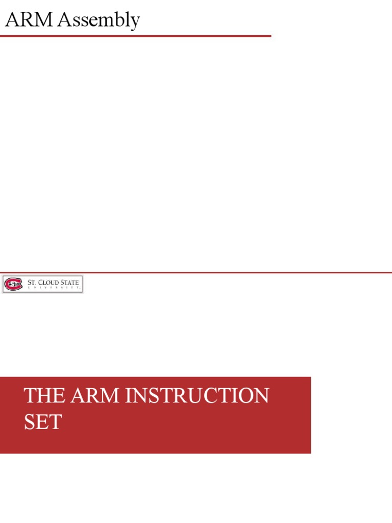 Lecture 2 - ARM Instruction Set | PDF | Control Flow | Software Engineering