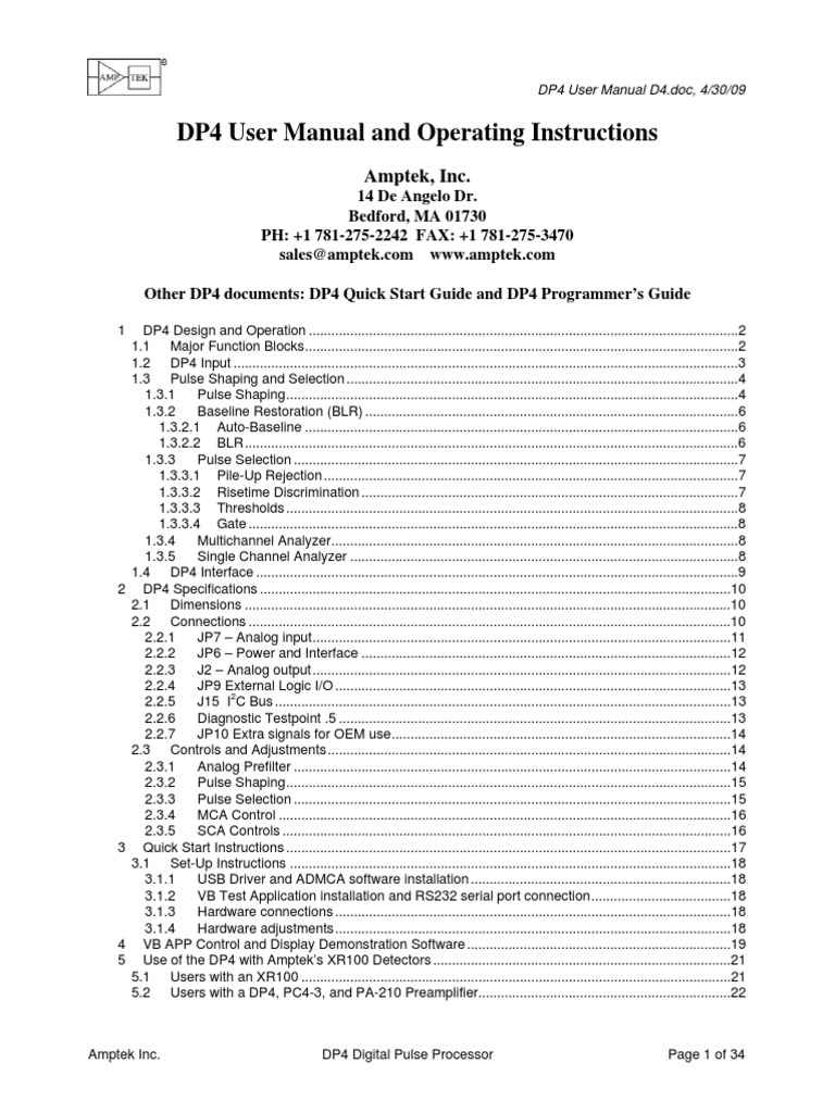 DP4 User Manual | PDF | Analog To Digital Converter | Device Driver