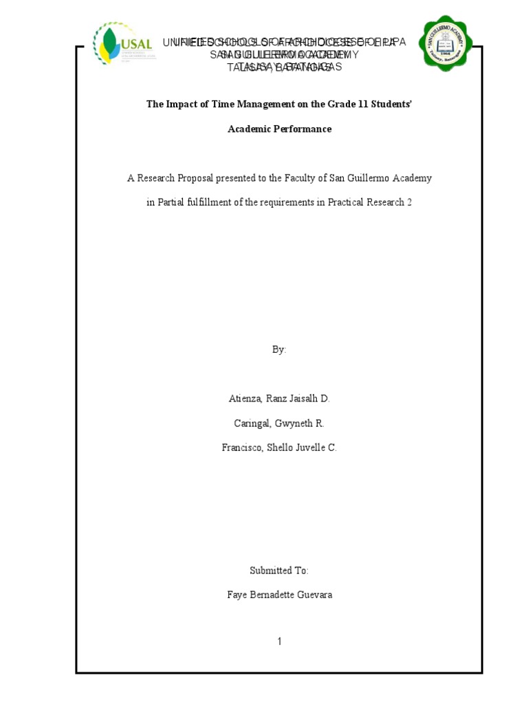 Time Management's Impact on Grade 11 Performance | PDF | Time ...