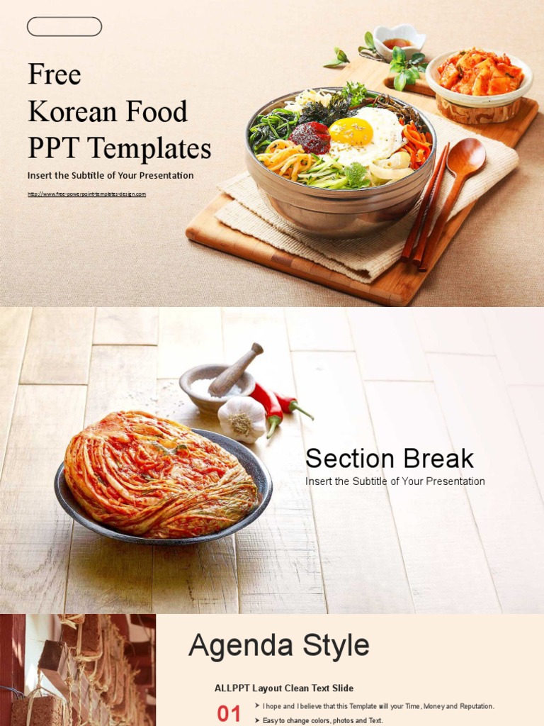Korean Food PowerPoint Templates | PDF | Microsoft Power Point ...
