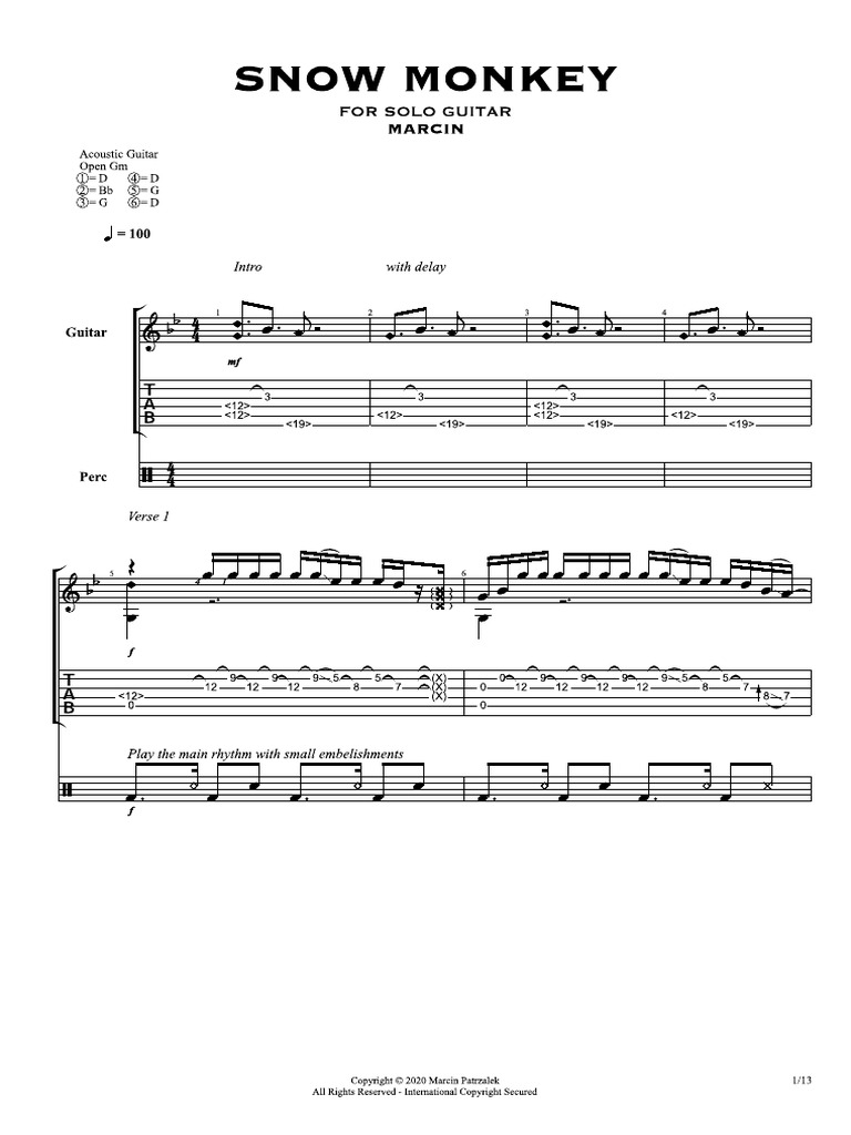 Snow Monkey - Marcin Tab | PDF