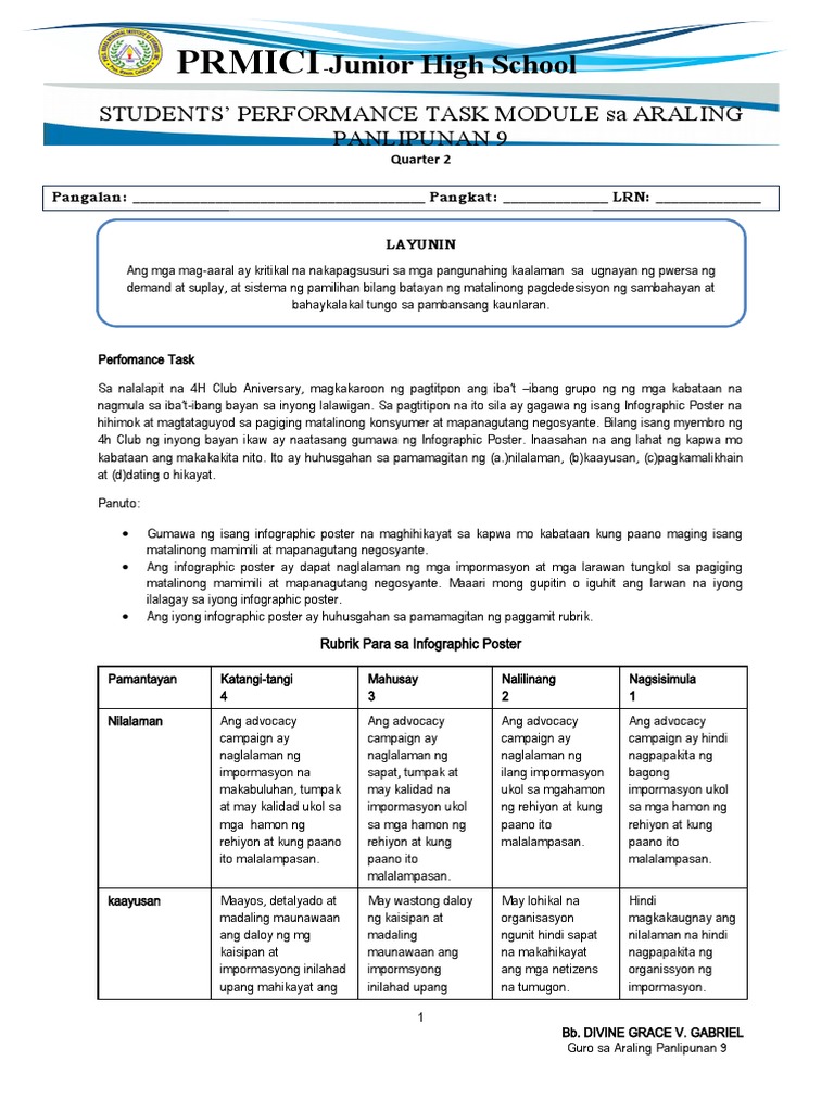 Ap Performance Task Q2 | PDF