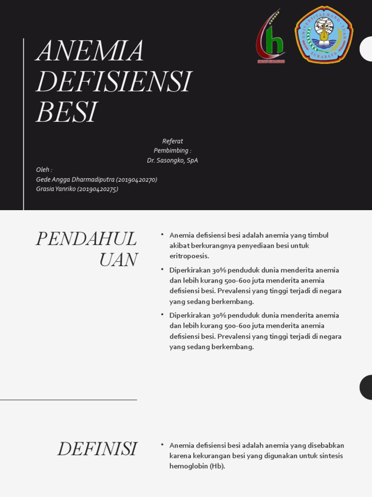 Anemia Defisiensi Besi - PPT | PDF | Sains & Matematika | Gaya Hidup