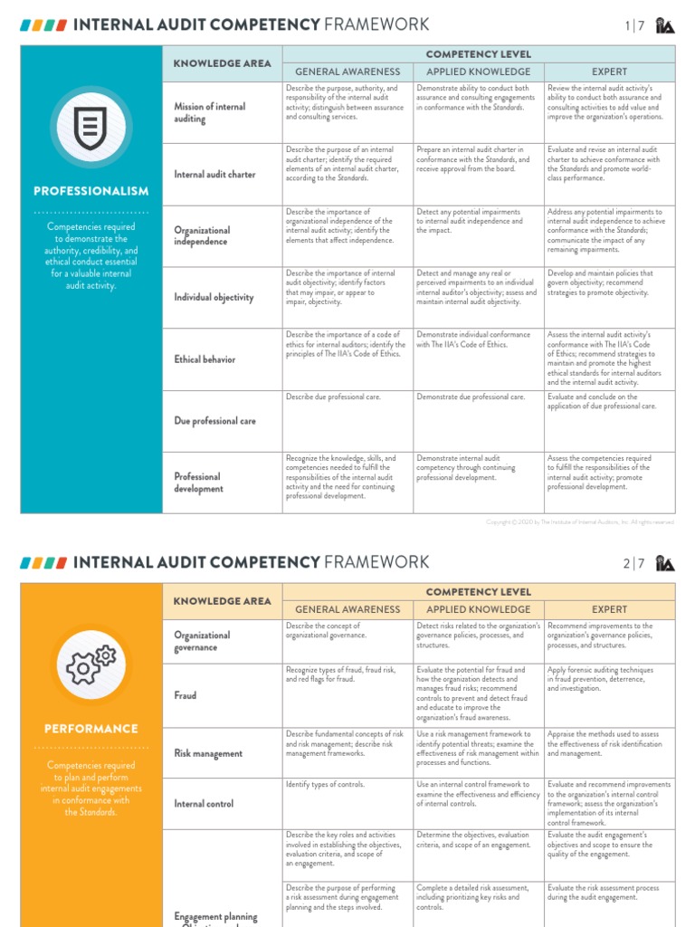 Professionalism: Knowledge Area Competency Level | PDF | Internal Audit ...