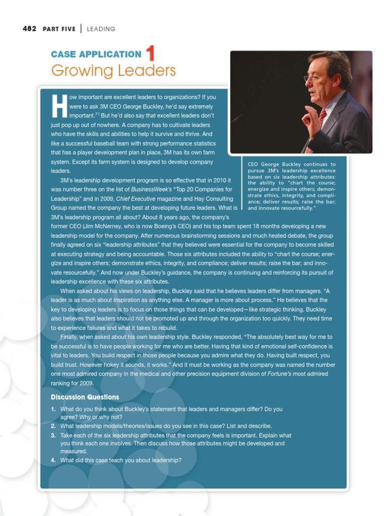 Growing Leaders: Case Application | PDF | Violence