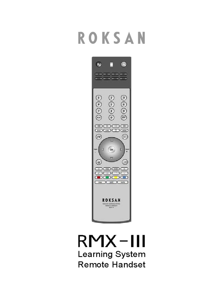 Roksan RMX111 Remote Manual | PDF | Windows Vista | Personal Computers