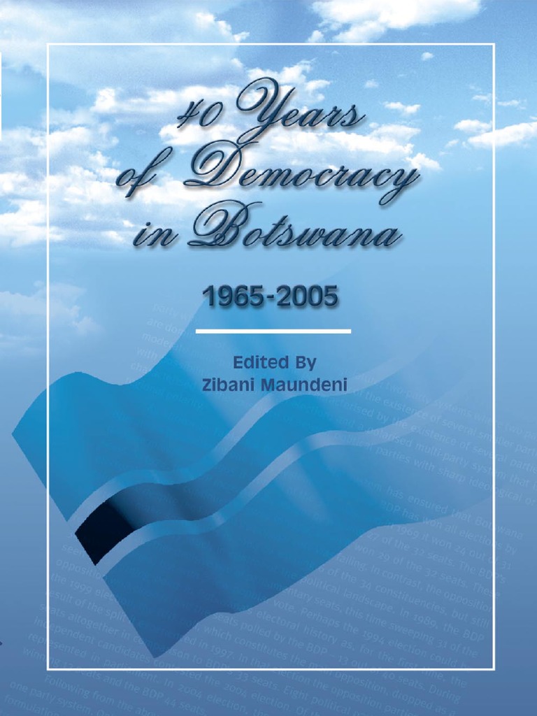40 Years of Botswana Democracy | PDF | Democracy | Political Ideologies