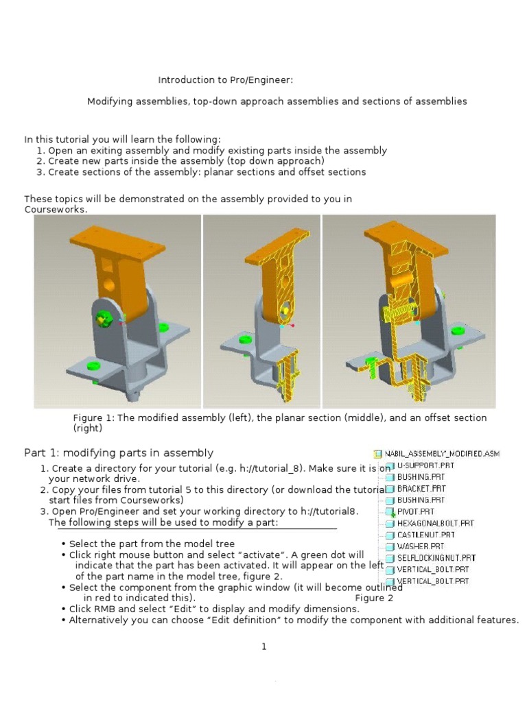 Part 1: Modifying Parts in Assembly | PDF | Software | Computing