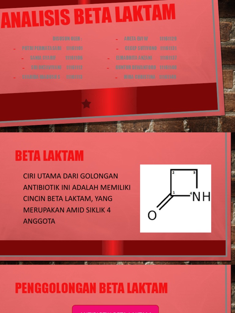 Analisis Antibiotik Beta Laktam | PDF
