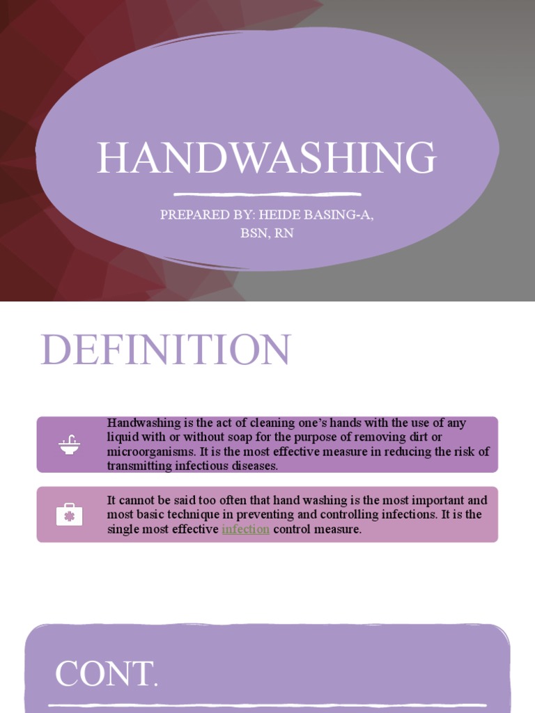 HANDWASHING | PDF | Hand Washing | Hygiene