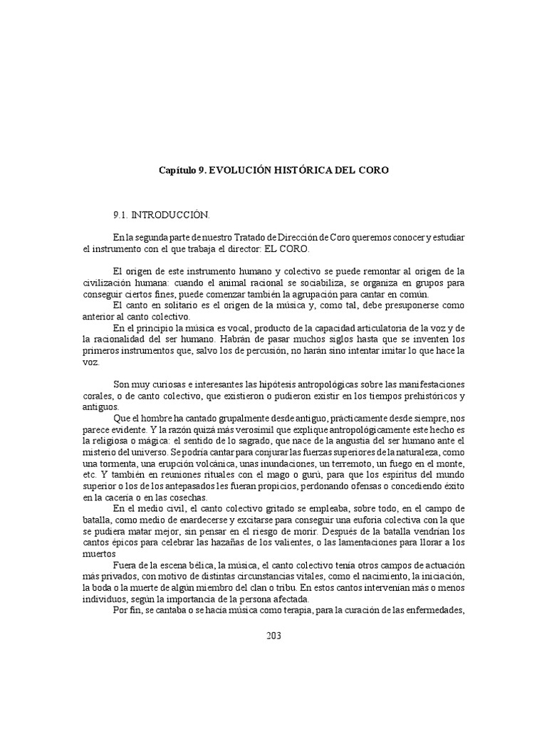 Evolución Del Coro | PDF | Coro | Composiciones Musicales