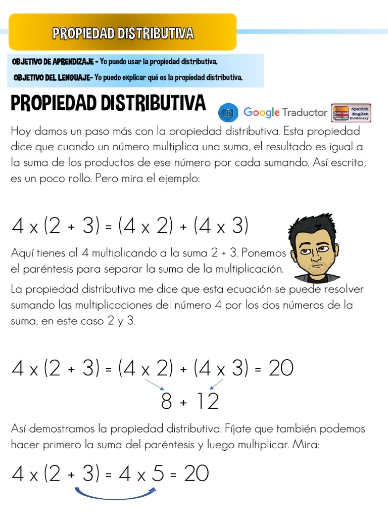 Propiedad Distributiva De La Multiplicación Por Fracciones