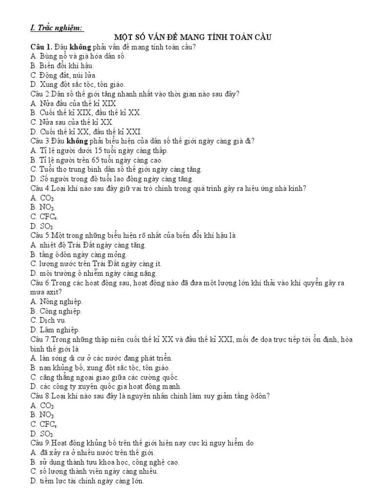 ĐỀ CƯƠNG ÔN THI CUỐI KÌ I - Đia 11 (XH) | PDF