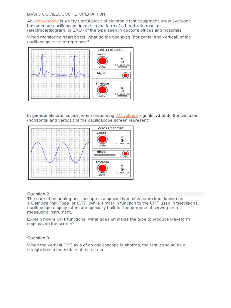 Oscilloscope Activity | PDF