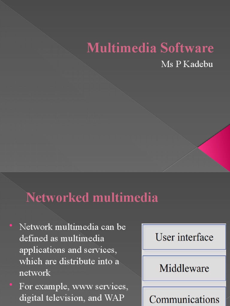 Multimedia Software: Ms P Kadebu | PDF | Xml | Operating System