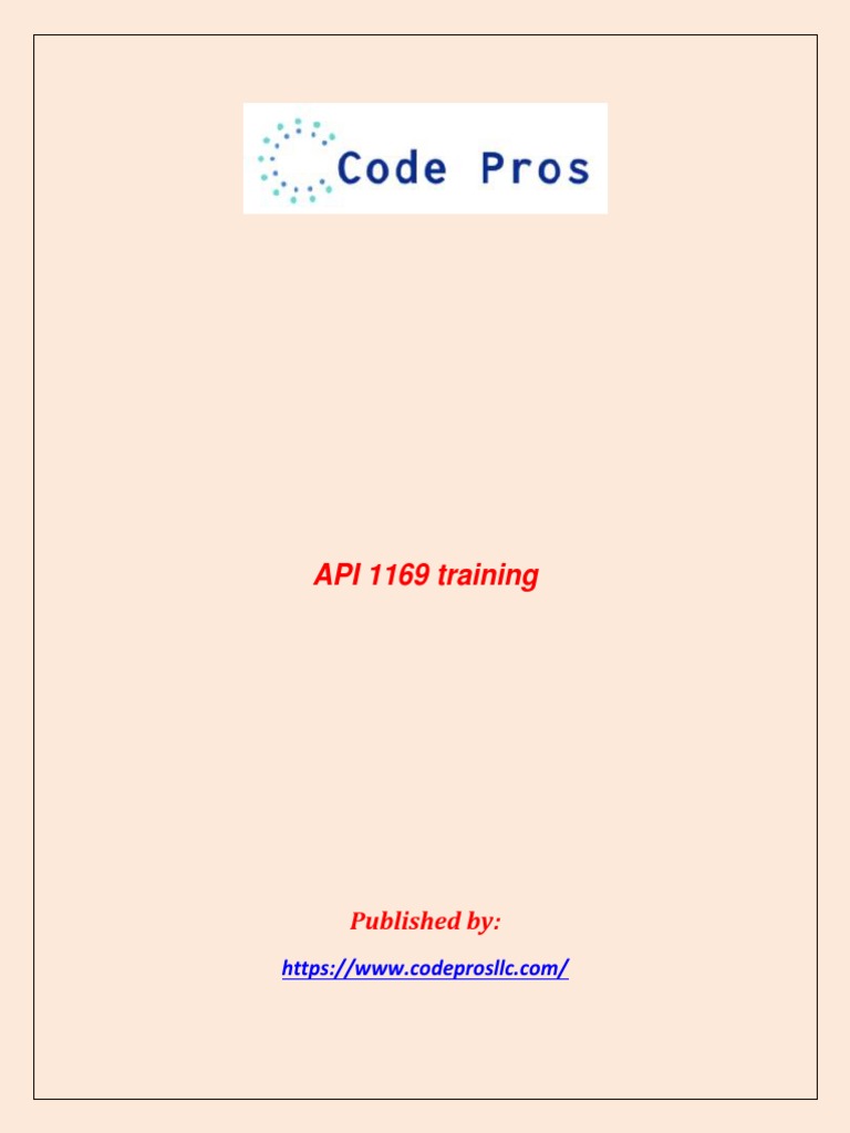 API 1169 Training: Published by | PDF | Test (Assessment) | Human Nature