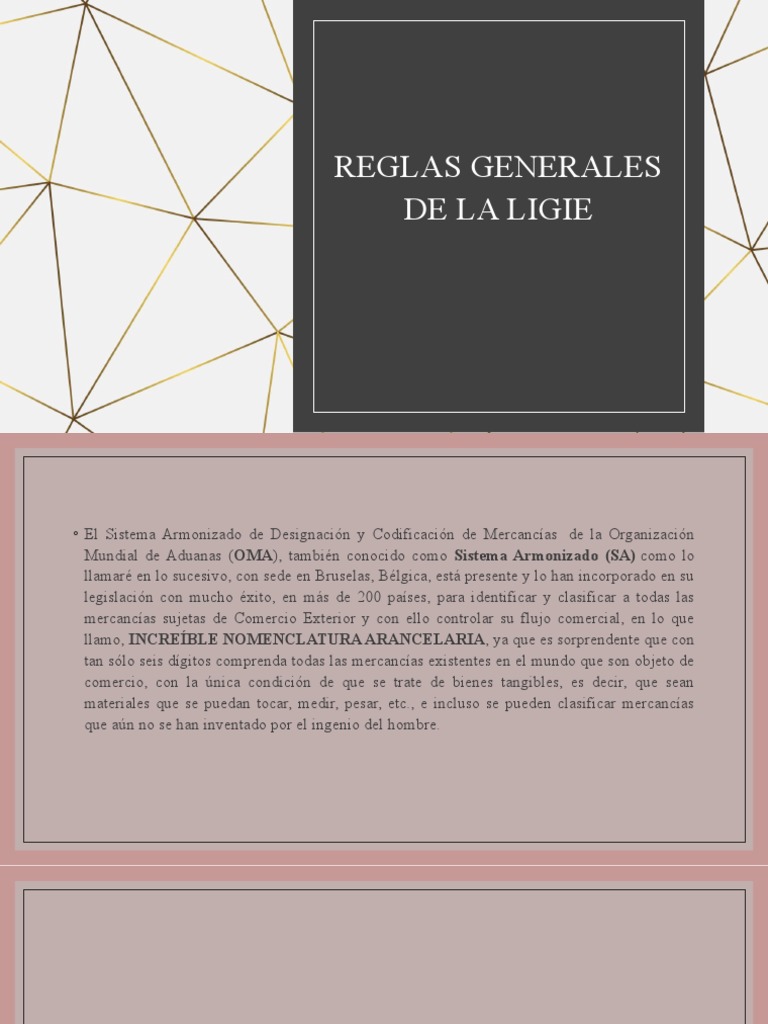 Reglas Generales Ligie | PDF | aduana | Economias