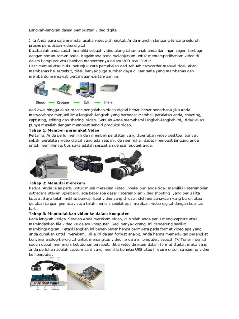 Langkah Pembuatan Video Digital Pdf