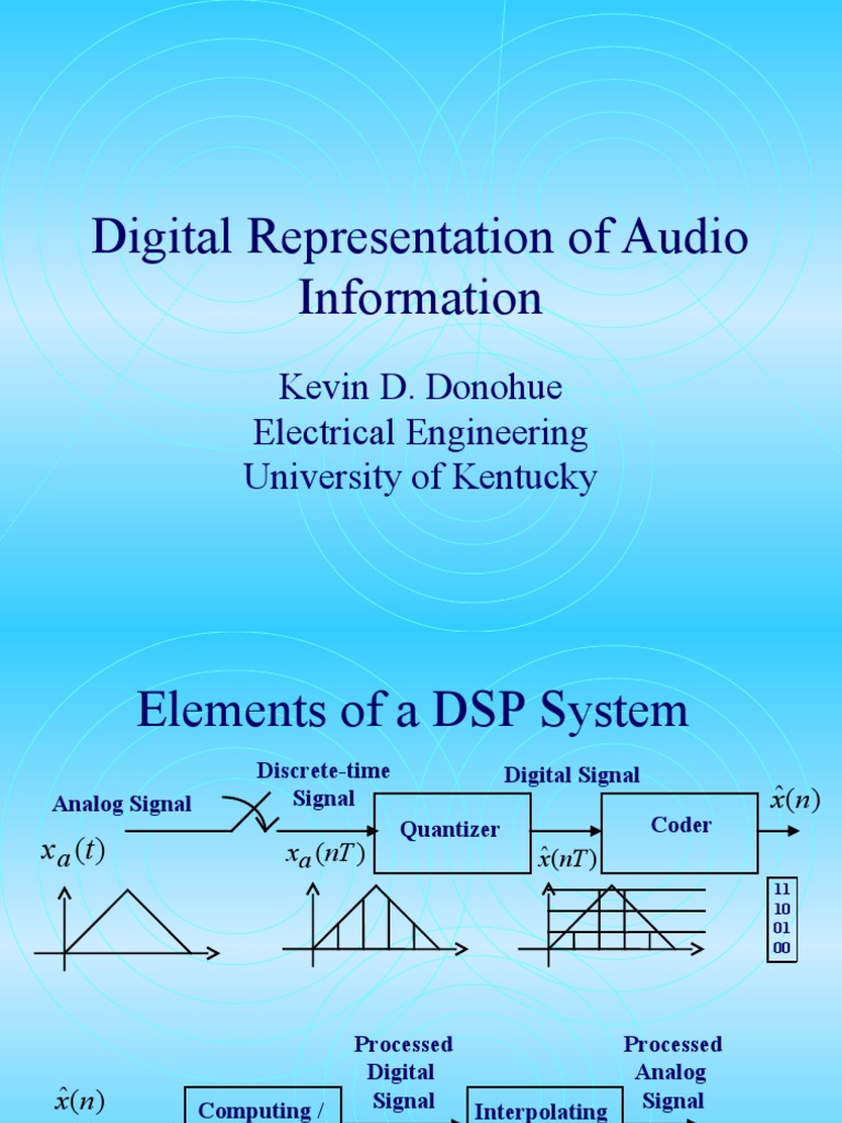 Digital Representation of Audio Information | PDF | Sampling (Signal Processing) | Data Compression