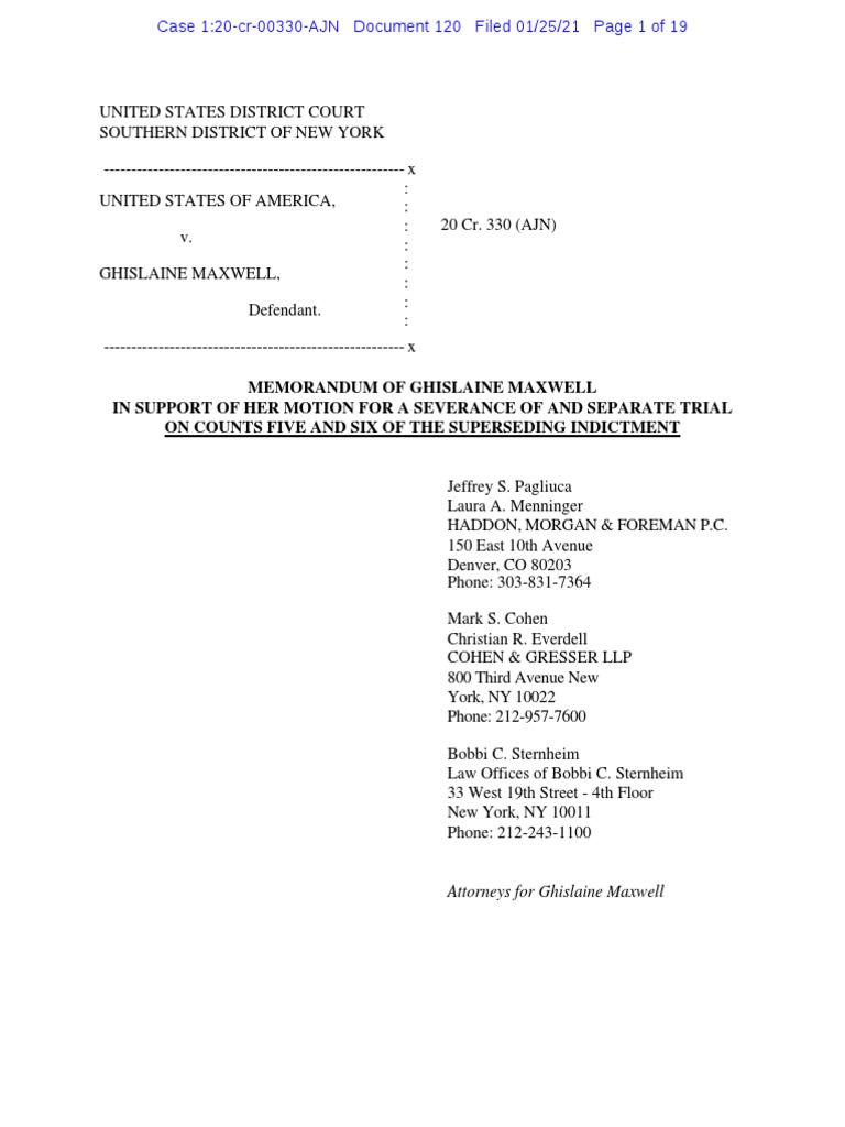 Maxwell MTD Perjury Charges | PDF | Perjury | Evidence (Law)